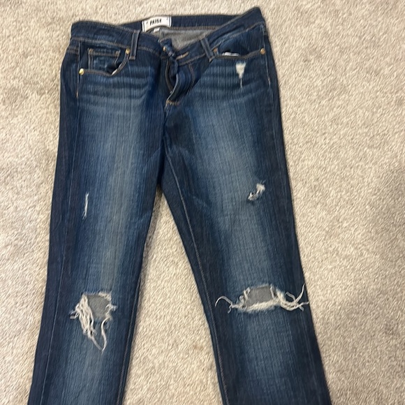 PAIGE | Jeans | Ever Worn Nicely Fit And Slightly Ripped Jeans | Poshmark